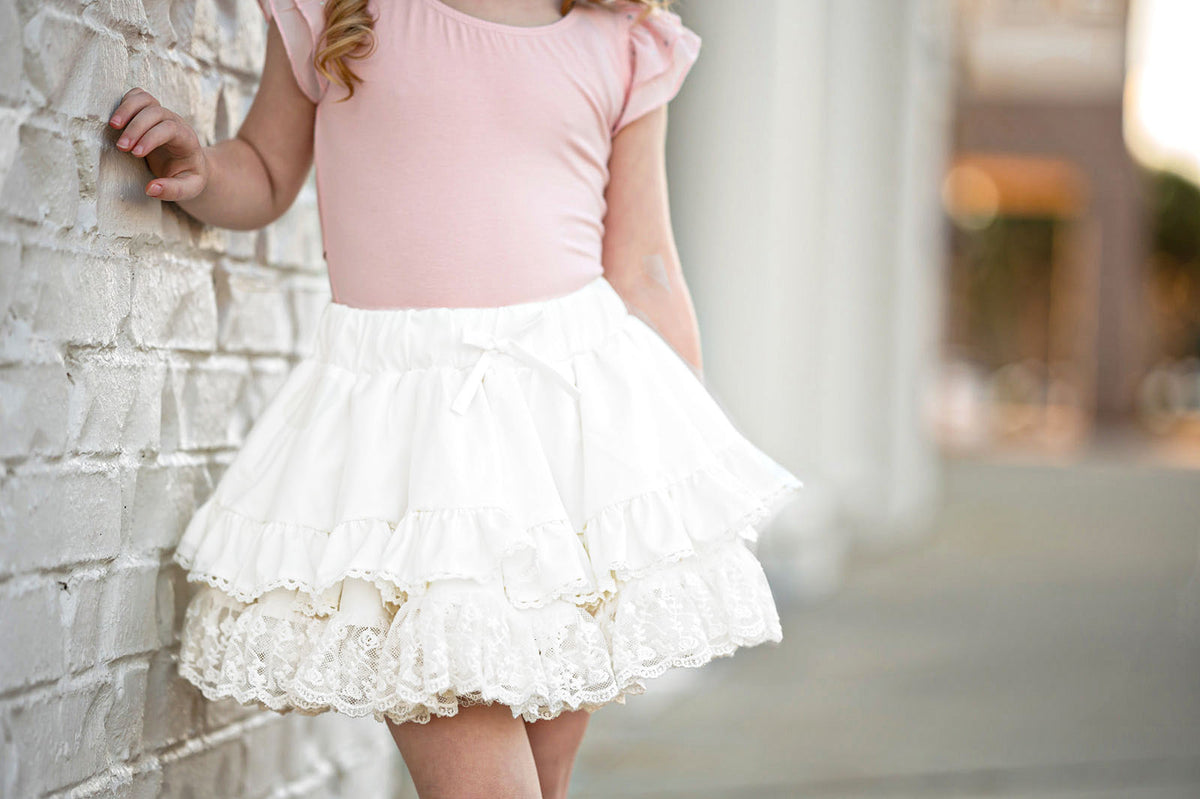Fancy Petti skirt- French Vanilla | Be Girl Clothing